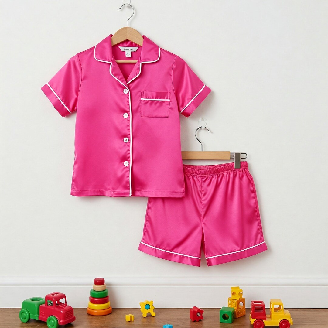 Pink Flower Girl Pajamas, Girl Pyjamas,cake Smash Outfit, First ...