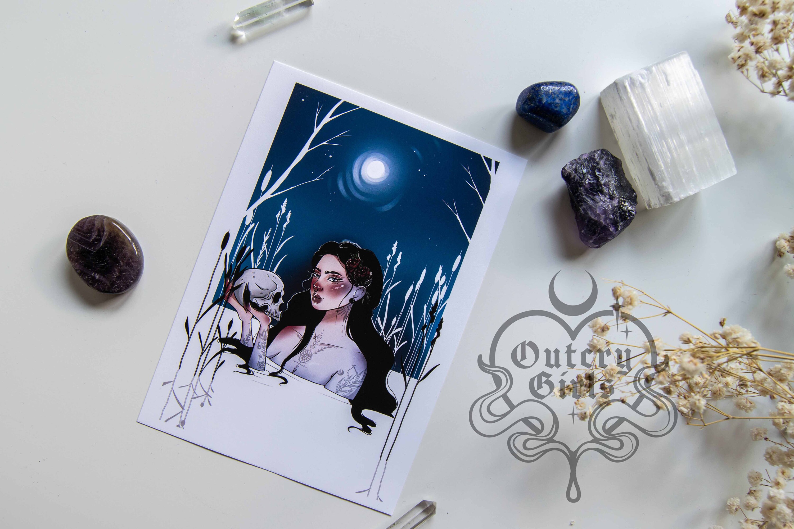 Rusalka Art Print, Slavic Mermaid Art Print // Slavic Folklore ...