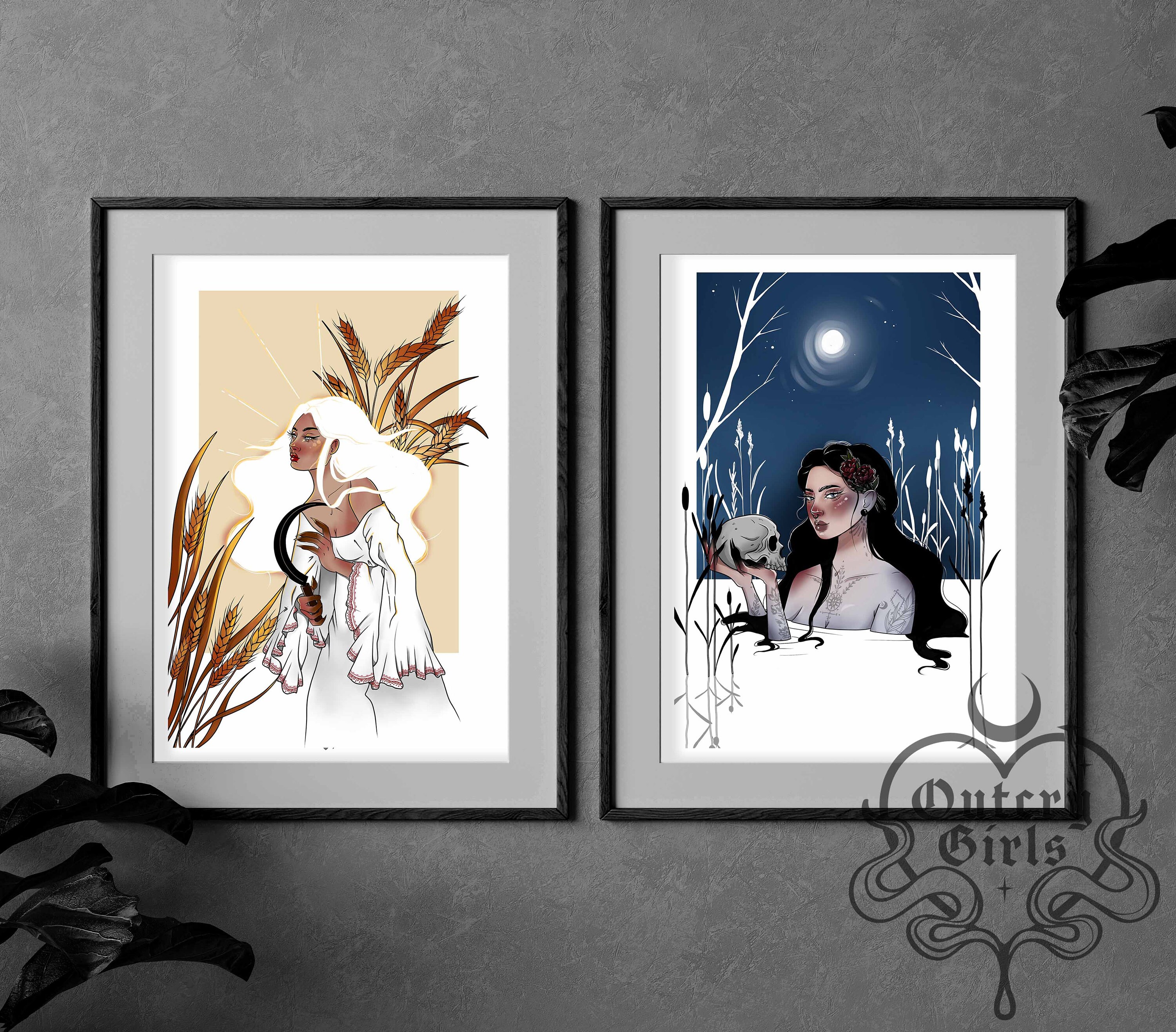 Rusalka Art Print, Slavic Mermaid Art Print // Slavic Folklore ...
