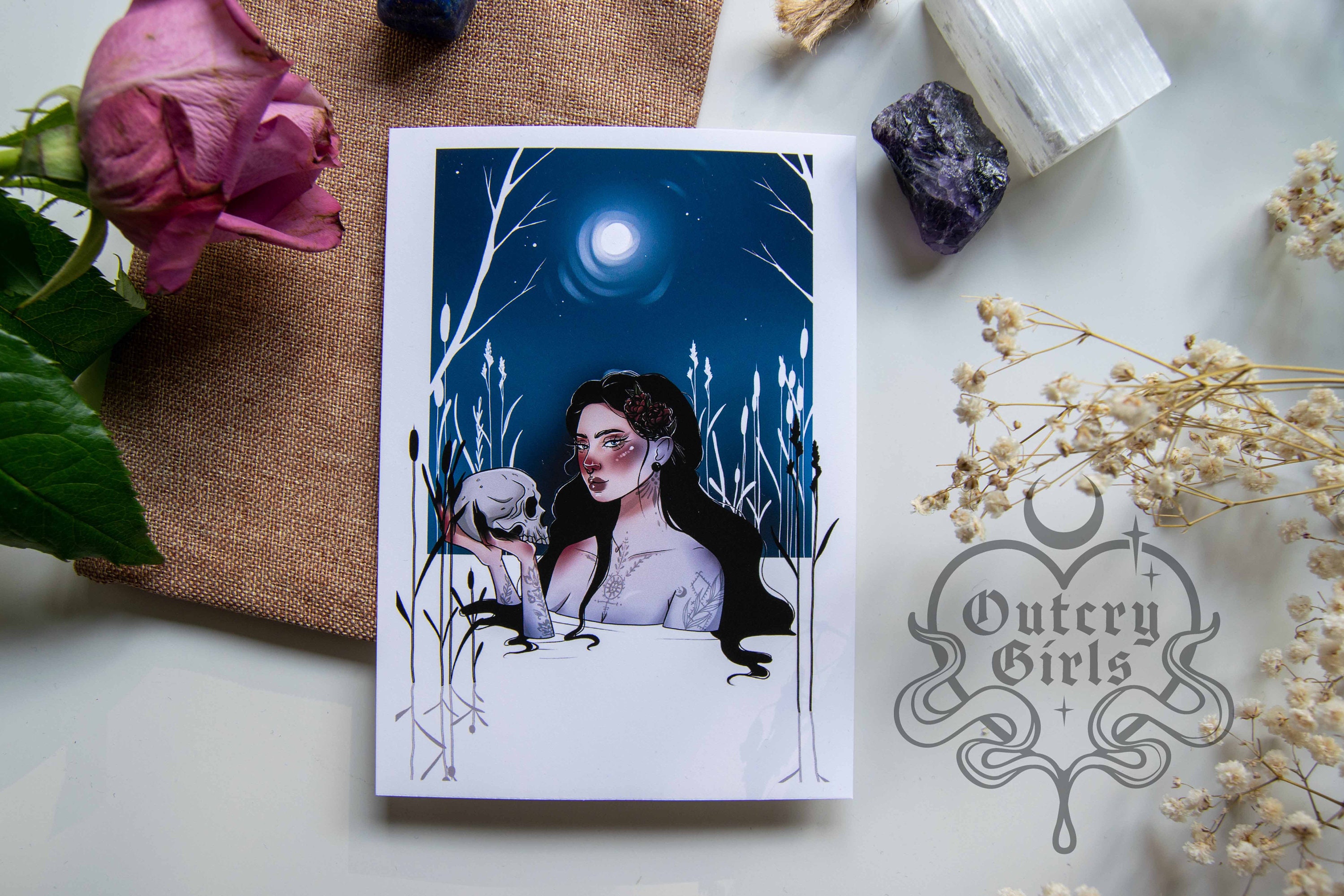 Rusalka Art Print, Slavic Mermaid Art Print // Slavic Folklore ...