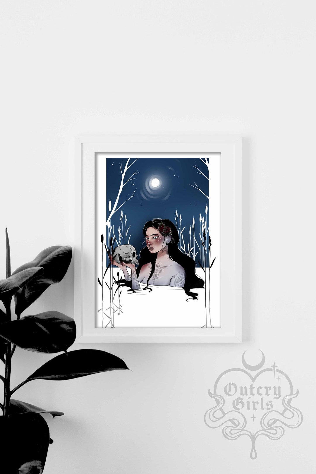 Rusalka Art Print, Slavic Mermaid Art Print // Slavic Folklore ...