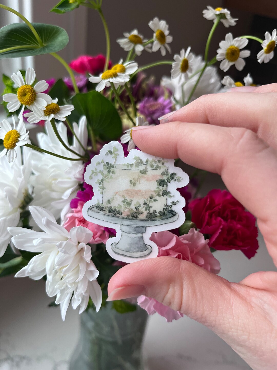 Happy Birthday Cake Sticker, 2 Inch Cake Sticker, Baker Sticker - Etsy