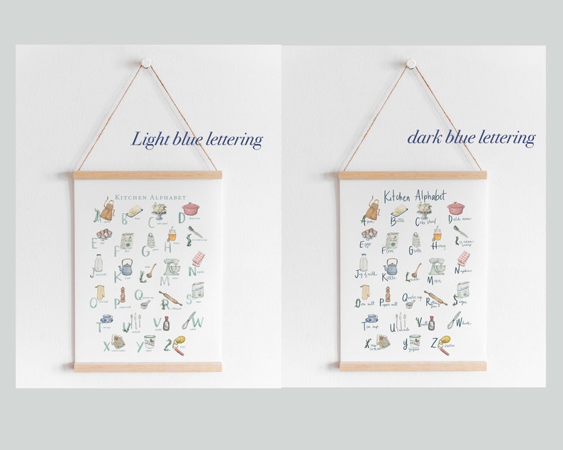 Kitchen Alphabet Baking Alphabet Dining Room Alphabet Kitchen Decor ...