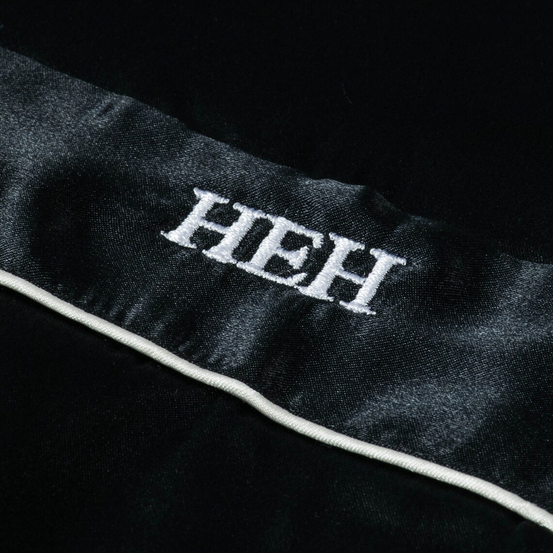 Personalised Black Silky Satin Pyjamas - Etsy