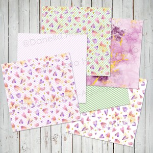 Valentine Digital Paper, Hearts Digital Paper, Valentine Seamless ...