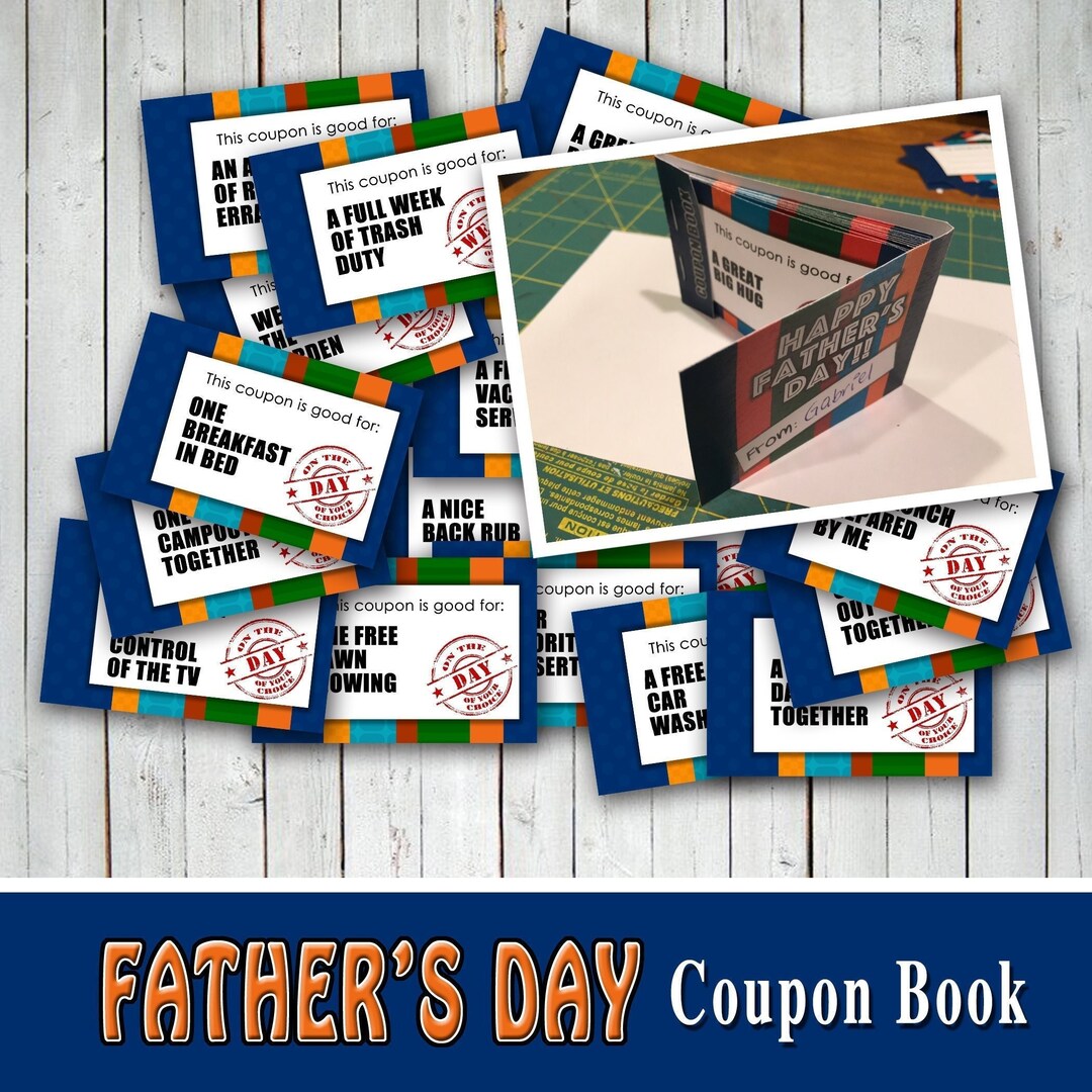 FATHER'S DAY Coupon Book - DIY Gift for Dad! - Father’s Day Coupons ...