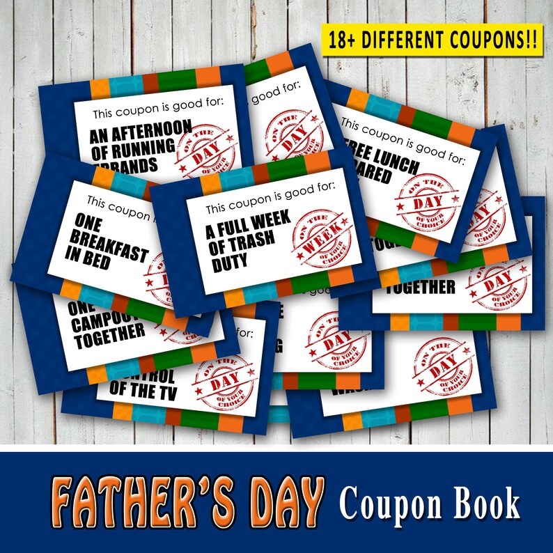 DIY Father's Day Coupon Book: Printable Gift -instant Download -PDF ...