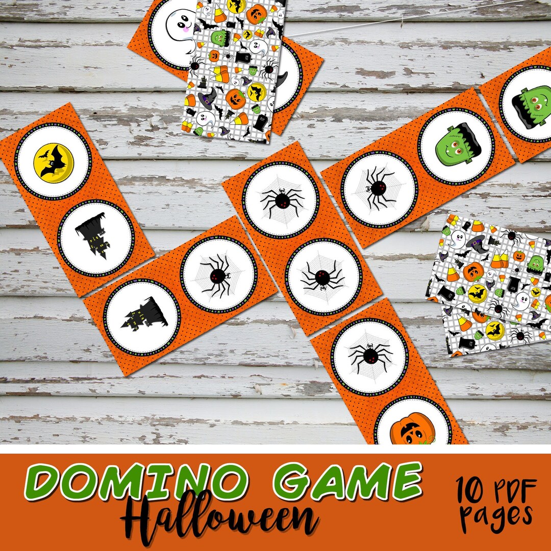 HALLOWEEN - DOMINO GAME – Board Game for the Whole Family, Kids Game ...