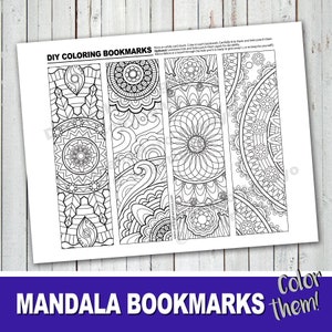 MANDALA BOOKMARKS Color-in Bookmarks - Happy Everyday's Day - Coloring ...