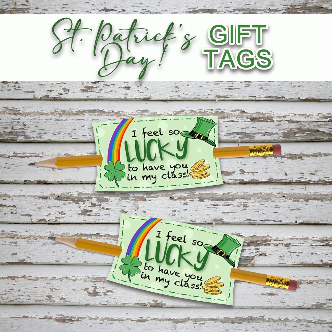 St. Patrick's Day Gift Tags: School Party Favors -instant Download -PDF ...