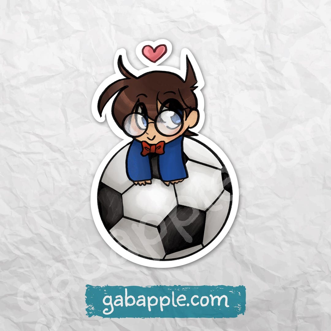 Tiny Soccer Ball-playing Detective Conan Cute Sticker - Etsy