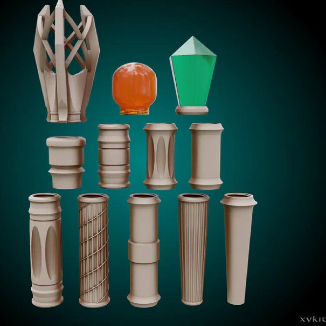 Modular Weapon Staff Mix and Match Props for Cosplay and Dnd - Etsy
