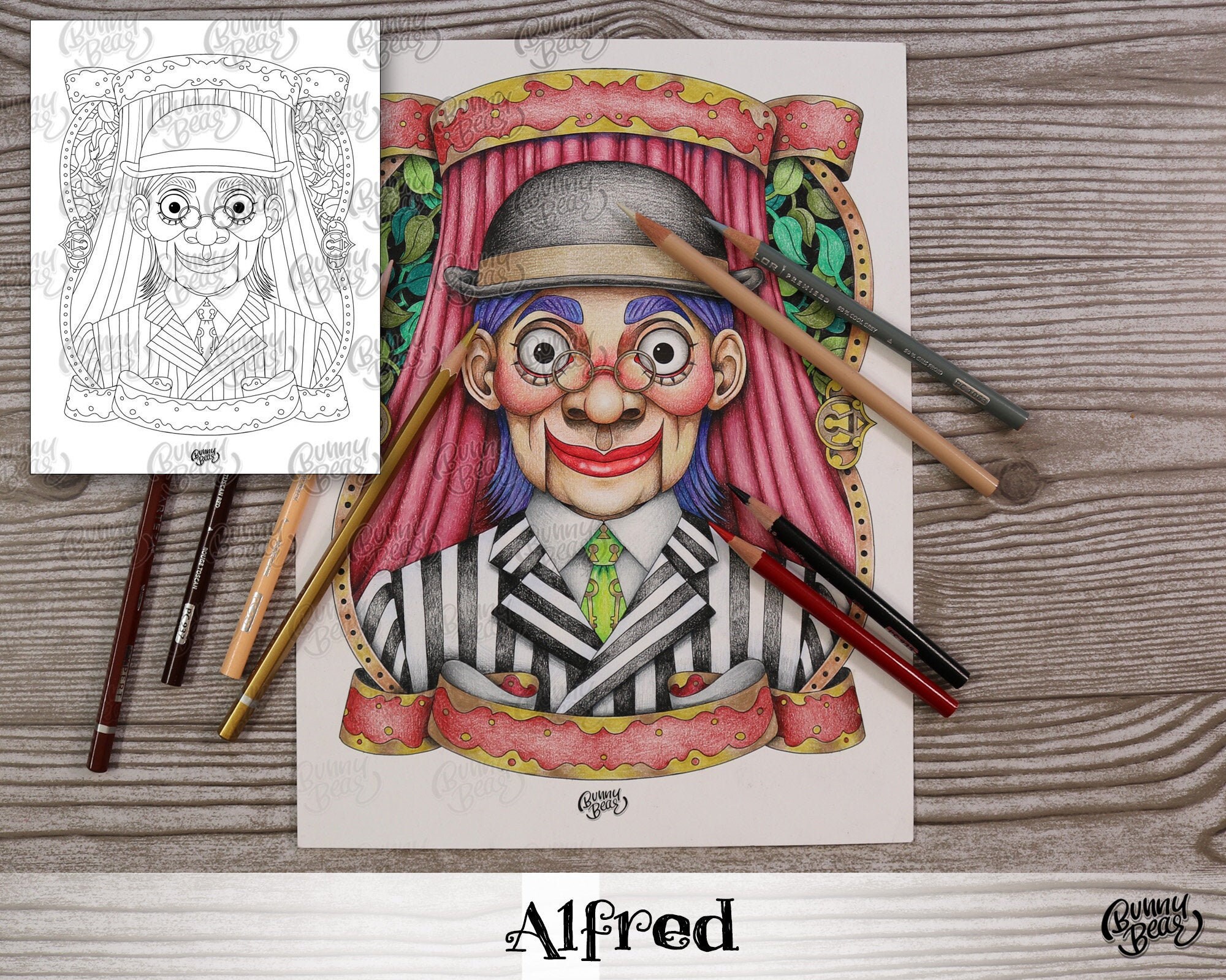 Alfred Coloring page Downloadable digital copy for Adult. | Etsy