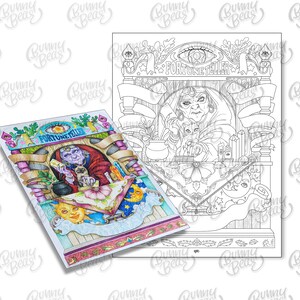 Fortune Teller Coloring Page downloadable Digital Copy for Adult. Pdf ...