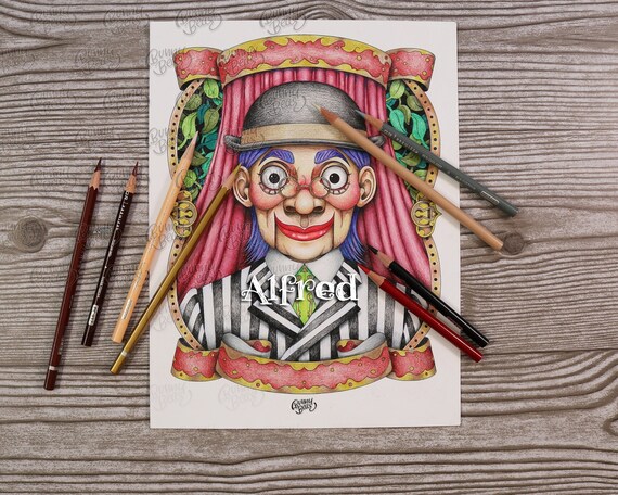 Alfred Coloring Page downloadable Digital Copy for Adult. - Etsy Canada