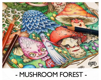 Coven Coloring Page downloadable Digital Copy for Adult. | Etsy