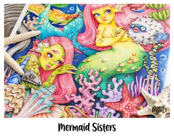 Coven Coloring Page downloadable Digital Copy for Adult. | Etsy