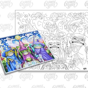Wizards Frog Brothers Coloring Page downloadable Digital Copy for Adult ...
