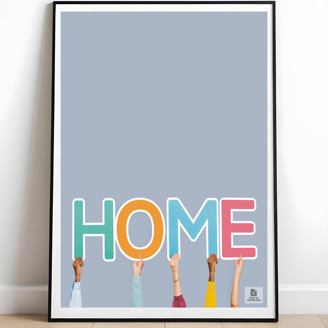 Hands Holding Home Quote Poster Inspirational Educational Printable ...