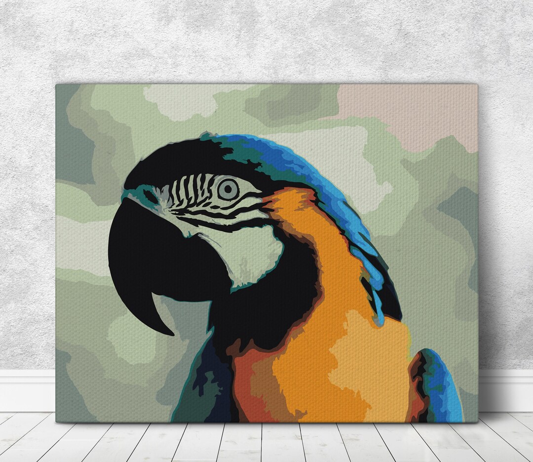 Colorful Parrot Paint by Numbers DIY Kit for Adults Parrot Painting for ...