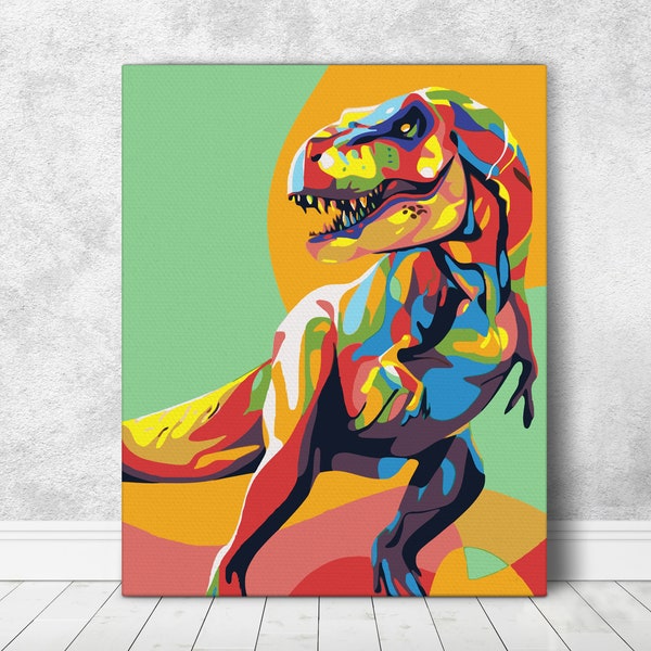 T Rex Painting - Etsy