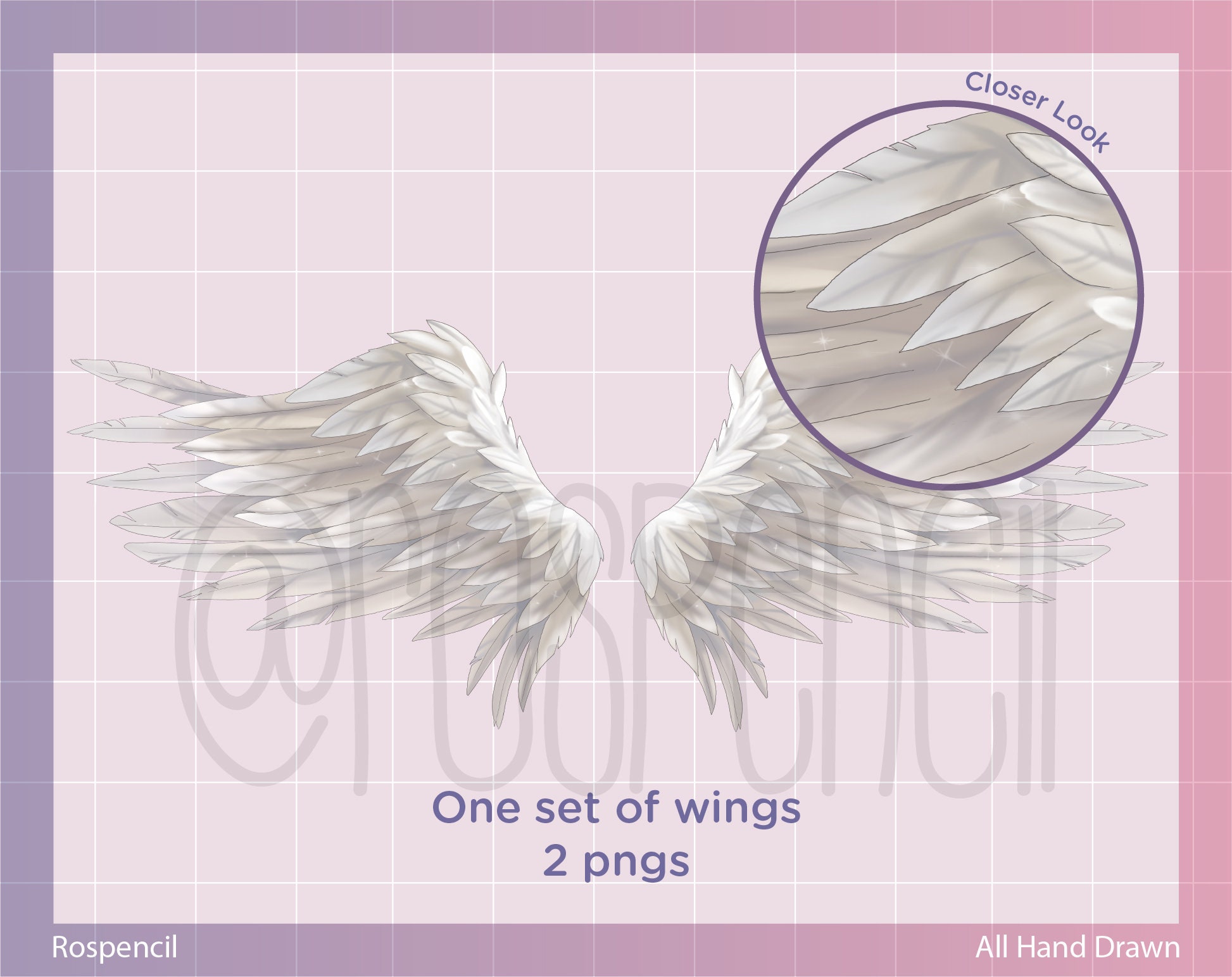 Vtuber Snow Wings | Vtuber | Accessory | Prop | Stars | Celestial ...