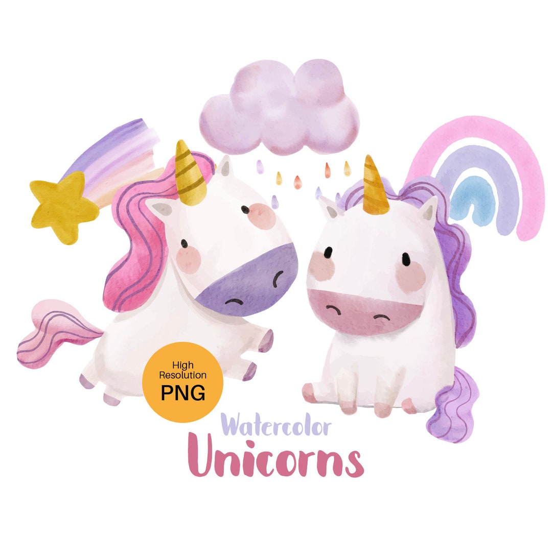 Water Color Unicorn/ Unicorn Clipart/ Cute Unicorn/ Unicorn ...