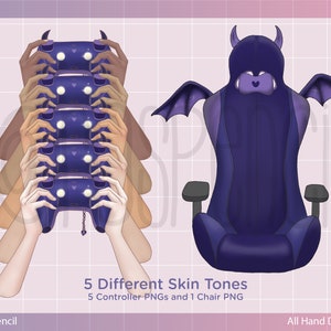 Demon Horns Gaming Chair and Controller Sets| Vtuber Accessory| Twitch ...