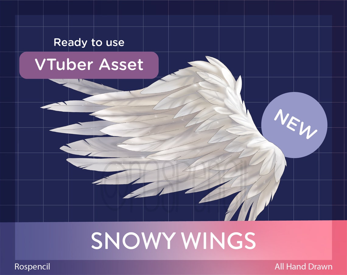 Vtuber Snow Wings | Vtuber | Accessory | Prop | Stars | Celestial ...