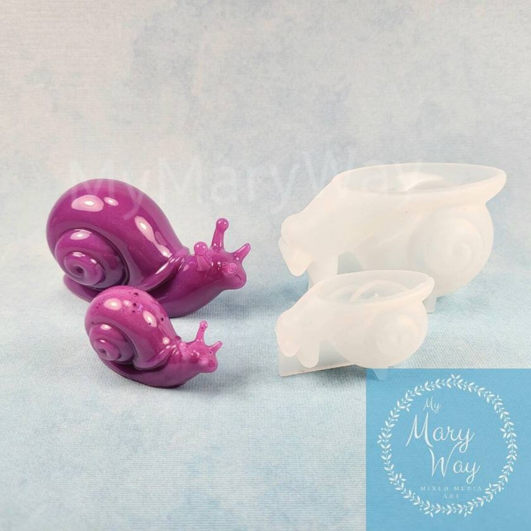 3D Set of 2 Snails Molds - Etsy