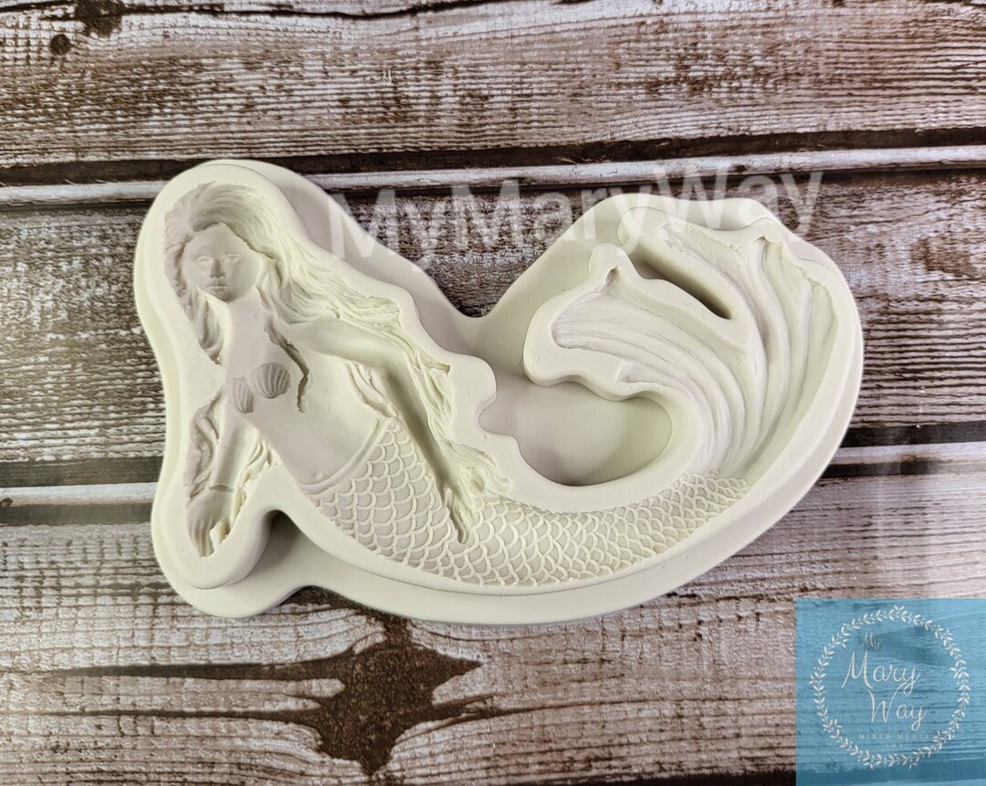 Large Detailed Mermaid Silicone Mold - Etsy
