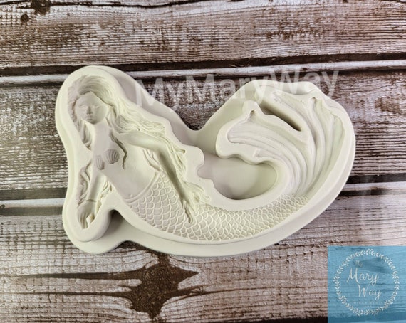 Large Detailed Mermaid Silicone Mold | Etsy
