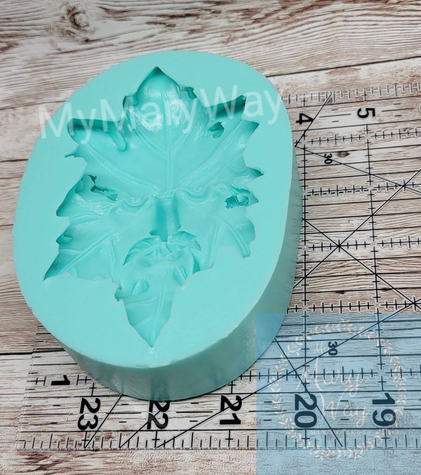Large Detailed Leaf Man God Face Silicone Mold | Etsy
