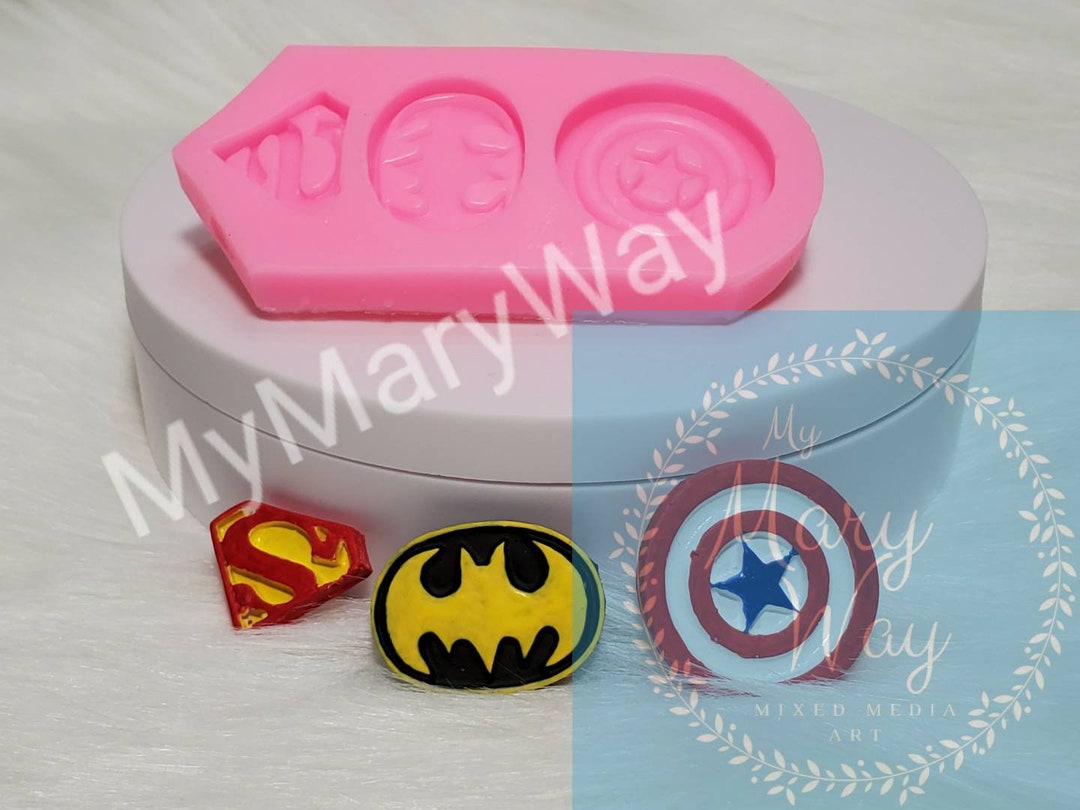 Superheroes Emblem Silicone Mold in Grey - Etsy