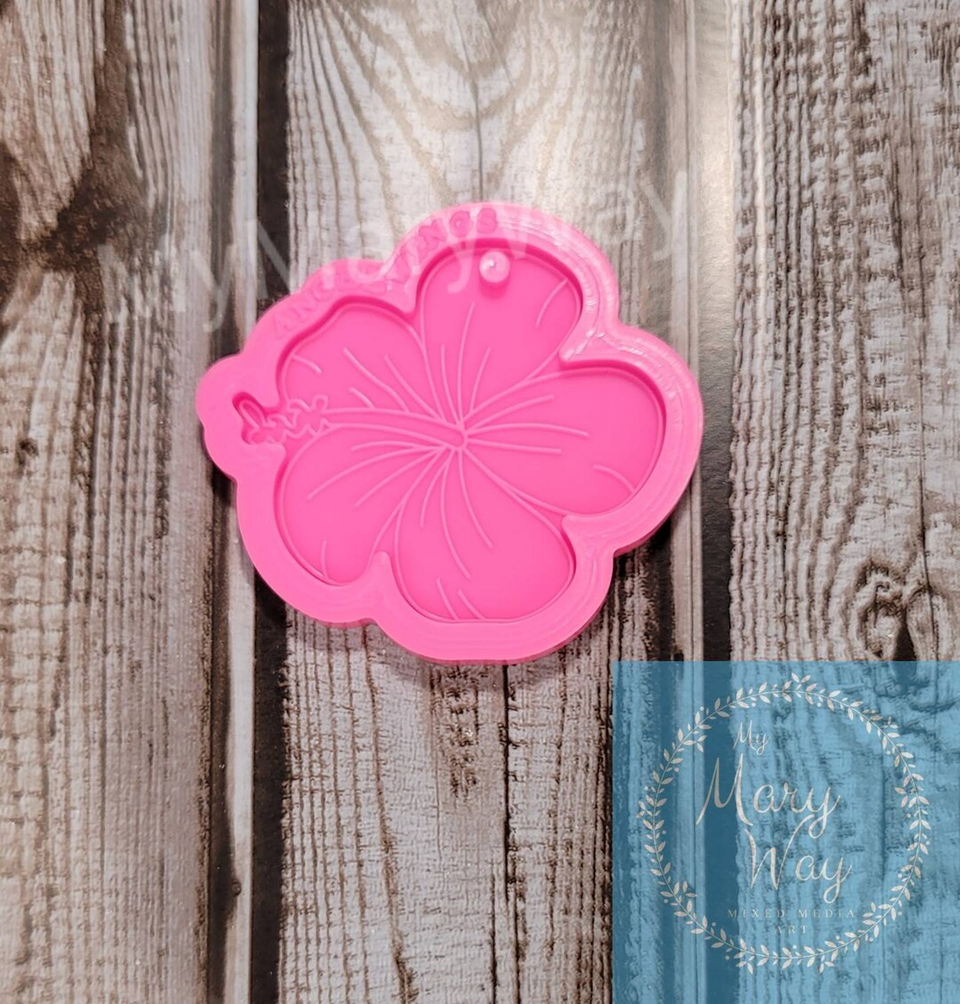 Hibiscus Keychain Silicone Mold - Etsy