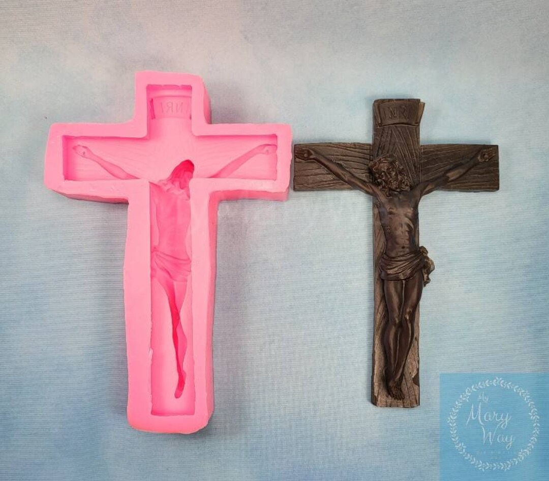 Xlarge Detailed Crucifix Silicone Mold - Etsy