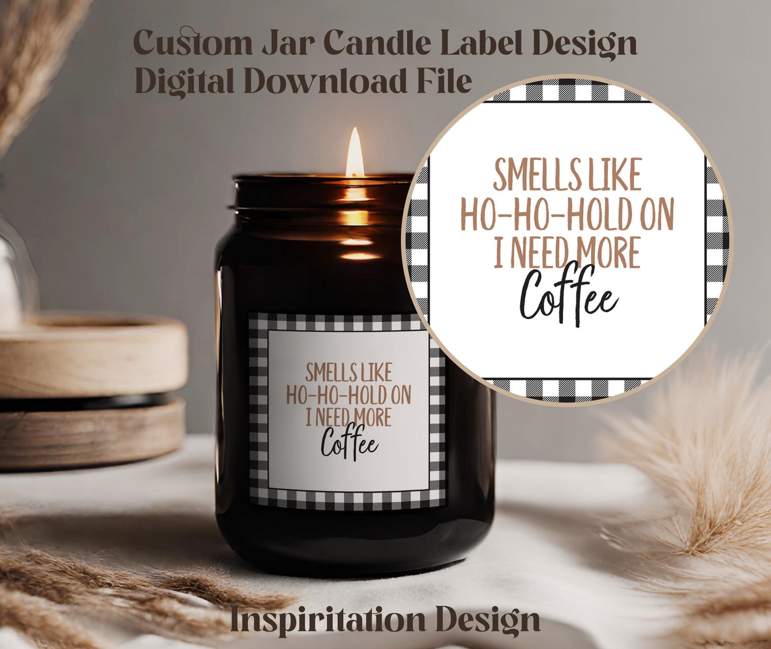 Coworker Christmas Candle Label Printable Digital Download, Candle ...