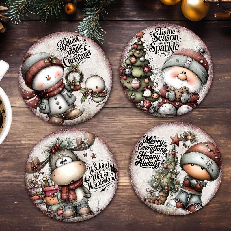 Round Christmas Freshies - Etsy UK