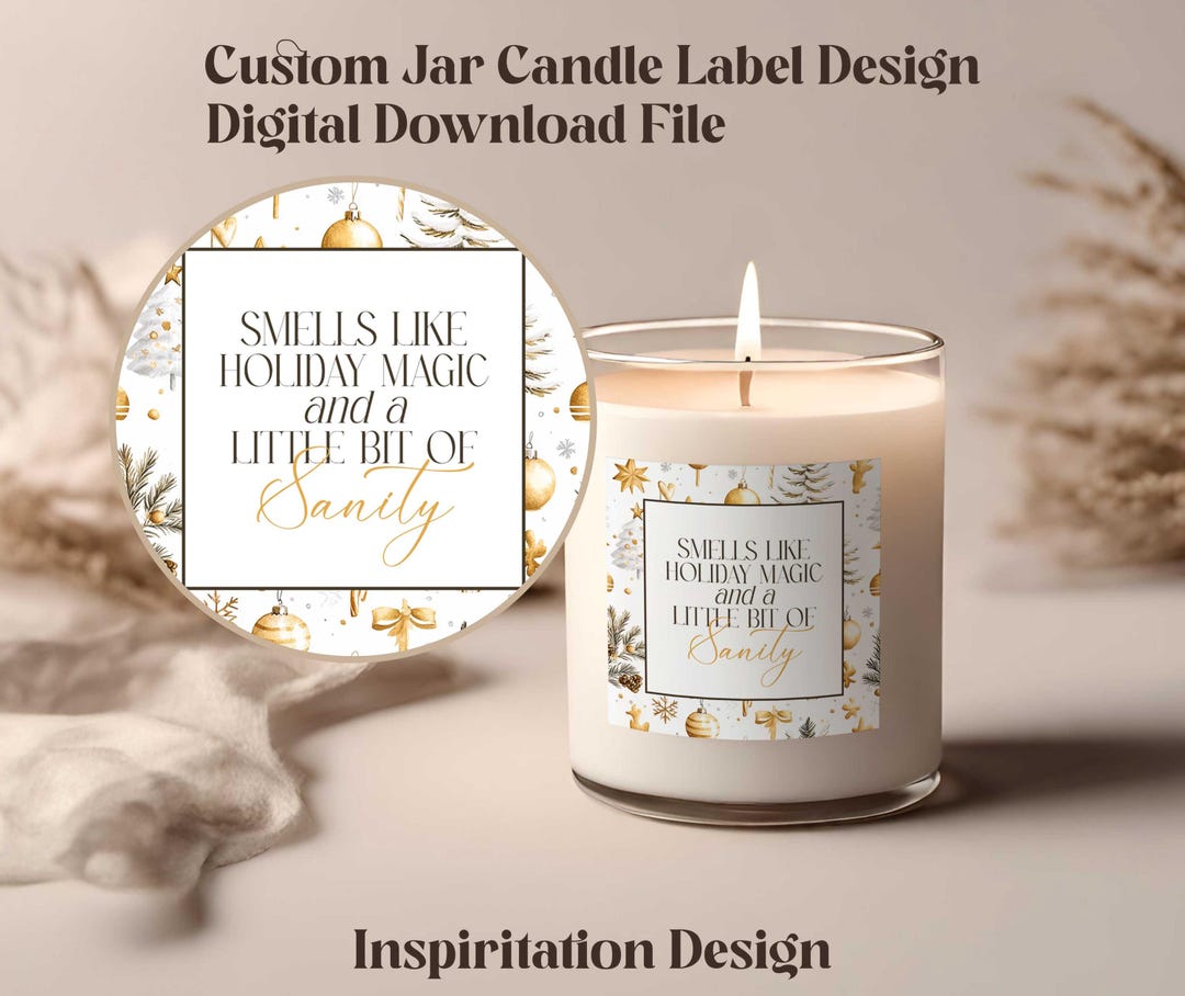 Smells Like Christmas Candle Label Printable Digital Download, Candle ...