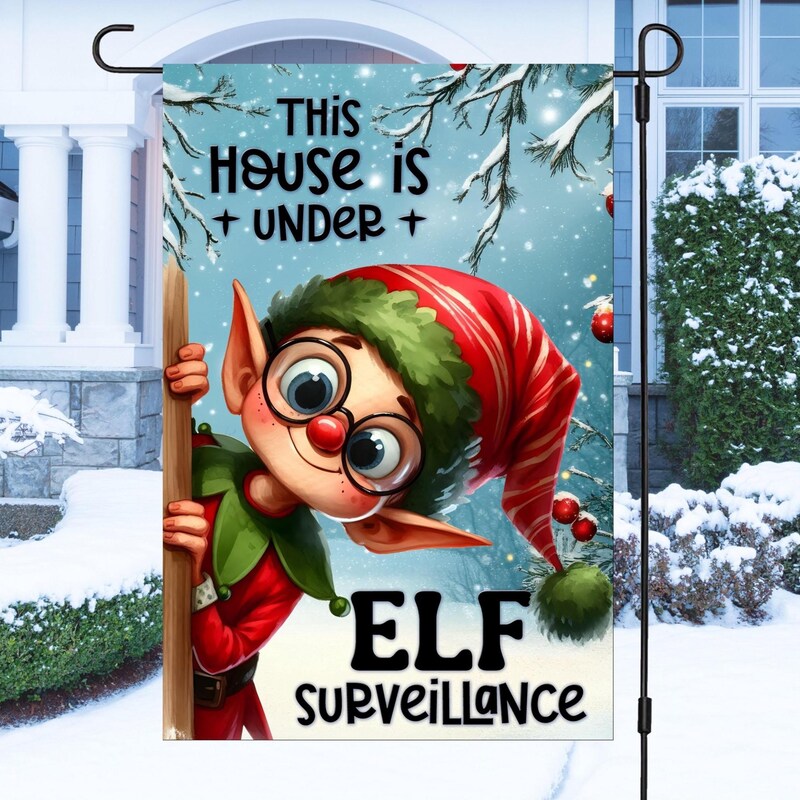 Funny Winter House Flag - Etsy UK