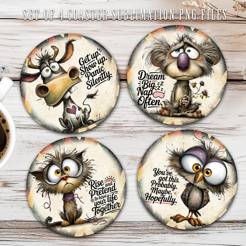 Quirky Funny Coasters - Etsy