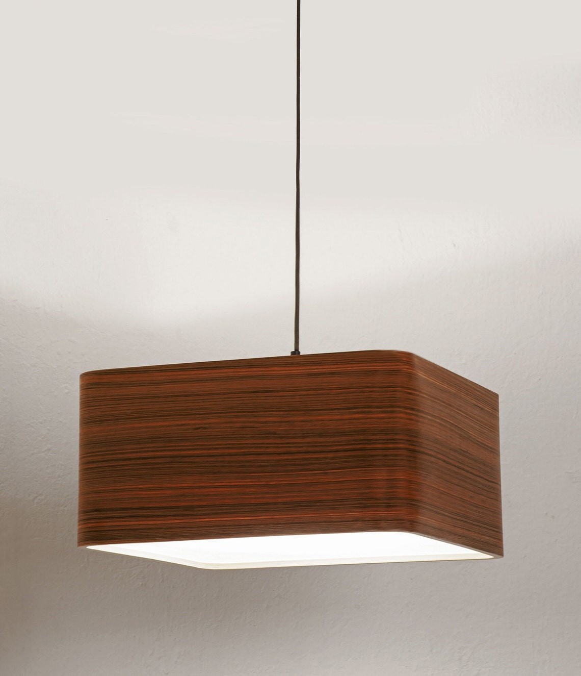 Zebrano Striped Veneer Lamp, Contamporary Living Room Lighting ...