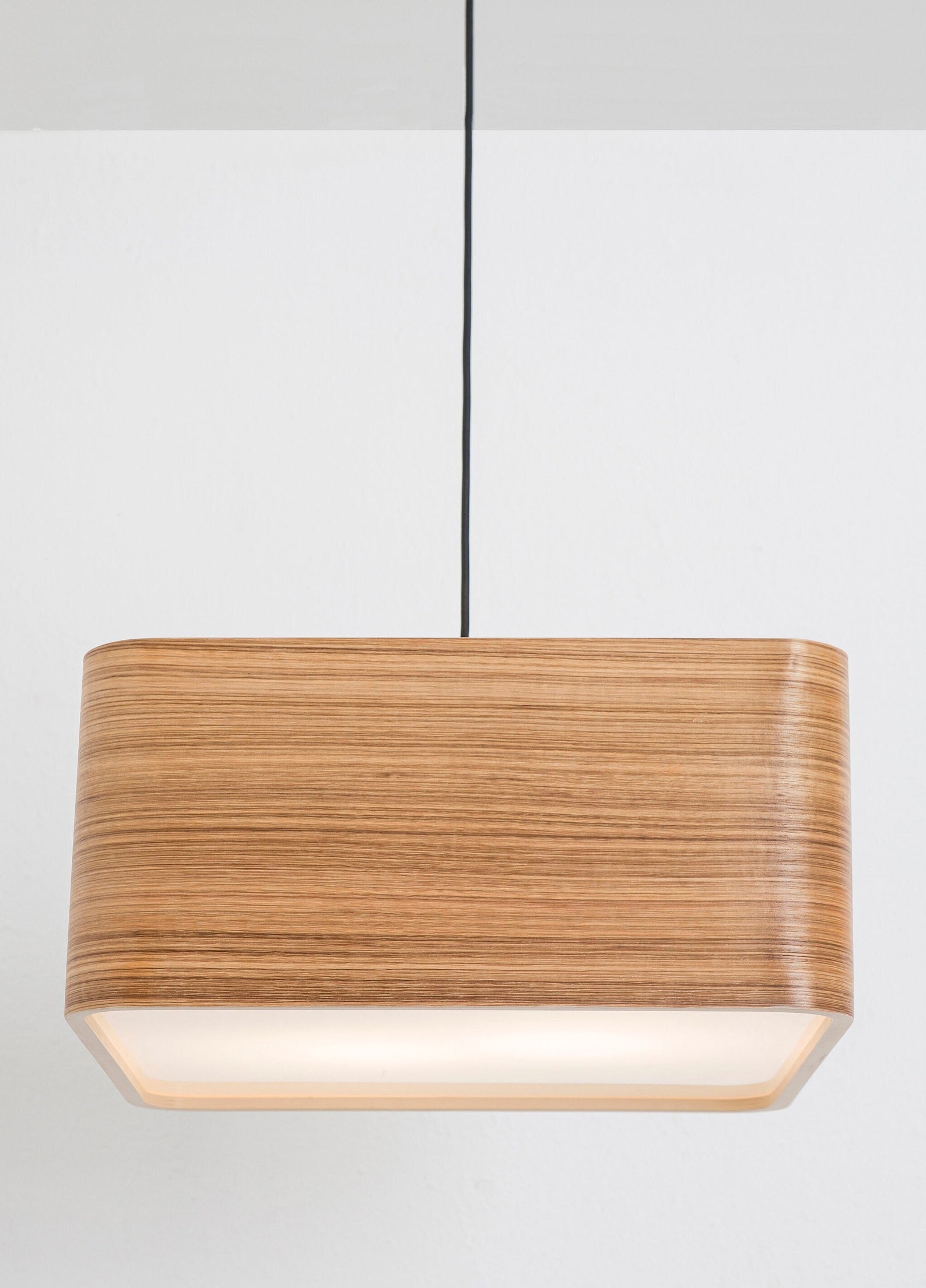 Zebrano Striped Veneer Lamp, Contamporary Living Room Lighting ...