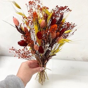 Nancy | Bright Autumn Dried Flower Bouquet | Colourful Dried Flowers ...
