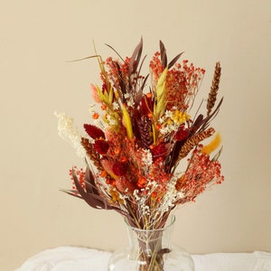 Nancy | Bright Autumn Dried Flower Bouquet | Colourful Dried Flowers ...