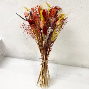 Nancy | Bright Autumn Dried Flower Bouquet | Colourful Dried Flowers ...
