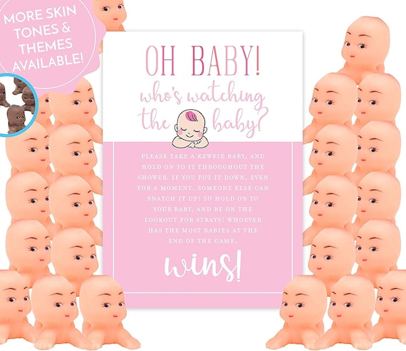 Who's Watching the Baby Shower Game for 24 Players with | Etsy