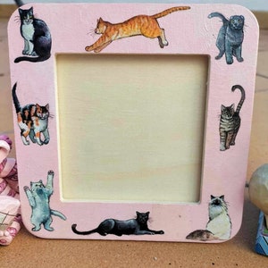 Sweet Handmade Wooden Frame With Kittens - Etsy