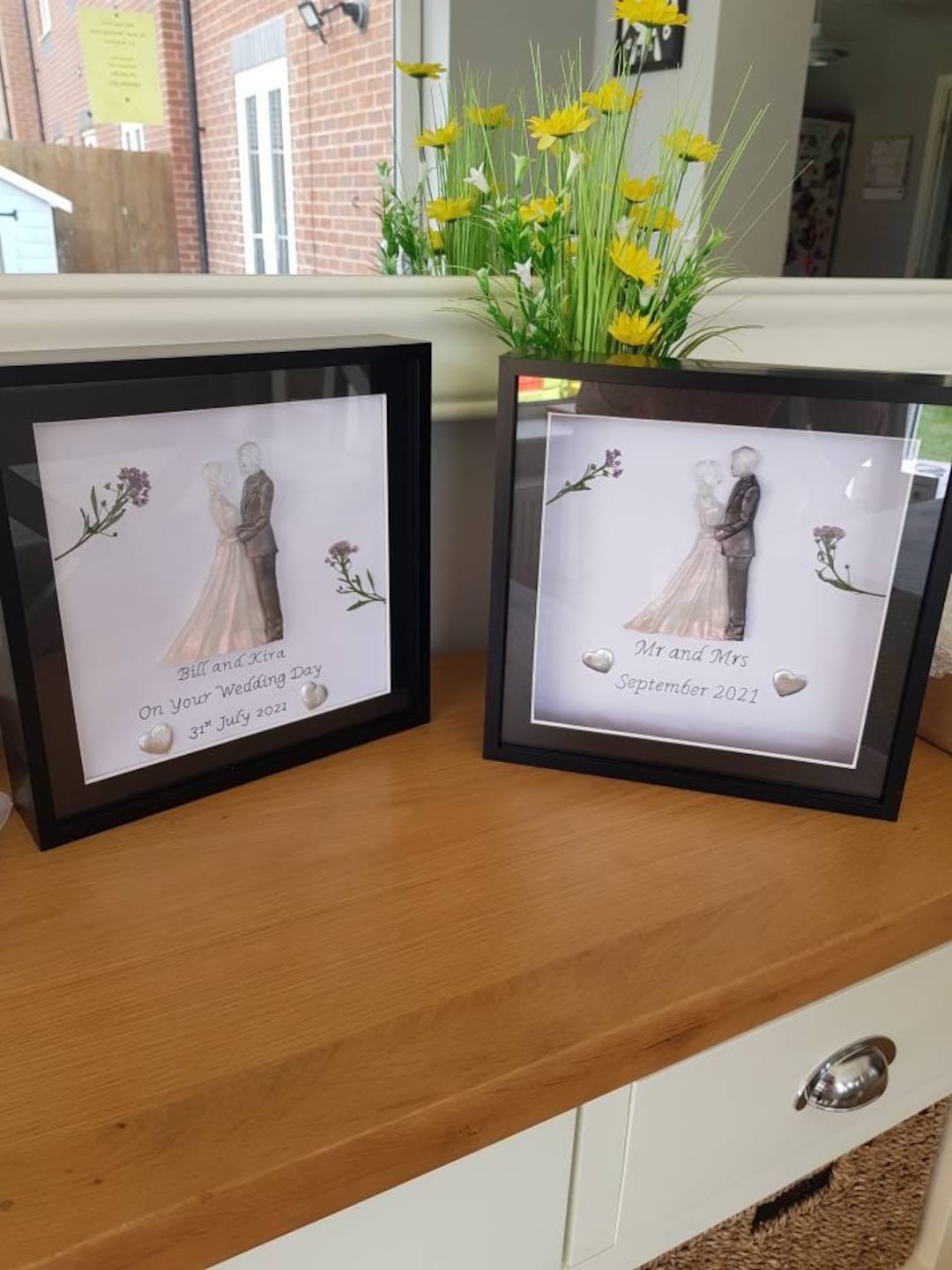 Bride and Groom mr and Mrs Box Frame - Etsy