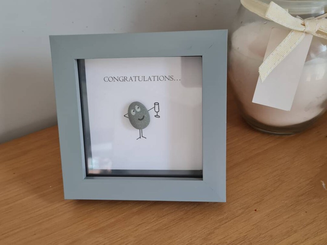 Congratulations / New Job / Thank You Pebble Art - Etsy UK